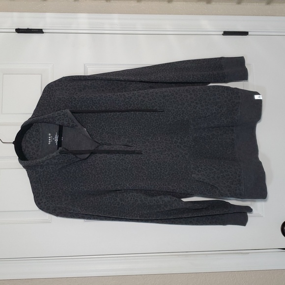 torrid | Tops | Torrid Charcoal Leopard Print Halfzip Pullover | Poshmark